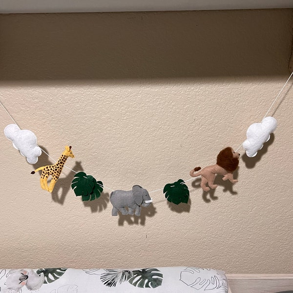 Safari Wall Garland, Jungle Nursery Garland, Woodland Garland Banner ...