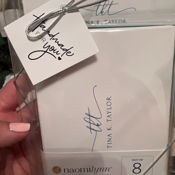 Complete Personalized Stationery Set - EXQUISITE SCRIPT MONOGRAM ...