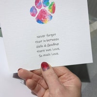 Pet Loss Card | Sympathy Card | Pet Bereavement | Dog Cat Loss Card ...