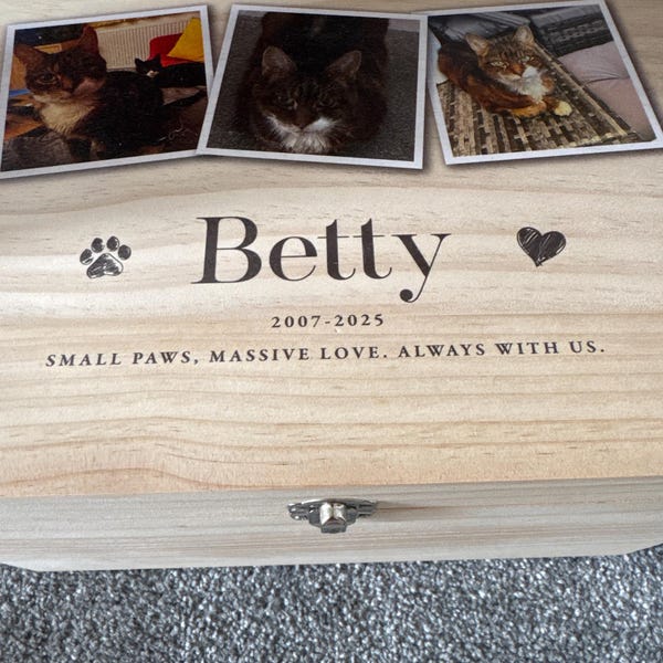 Personalised Three Photo Pet Memorial Keepsake Box 5 Sizes | Pet ...
