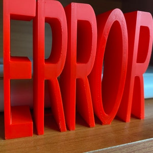 GMOD Source Error Prop 3D Printed Garry's Mod Developer Error Replica ...