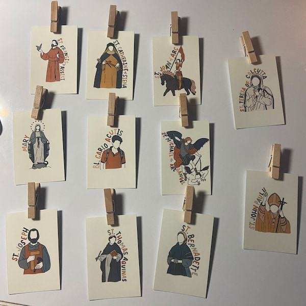 30 Saint Illustrations - DIGITAL DOWNLOAD - Printable PDF - Catholic ...