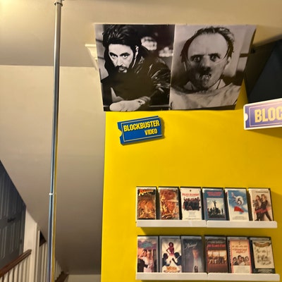 Blockbuster Video Movie Store Fan Shelf Display Collection Room Sign ...