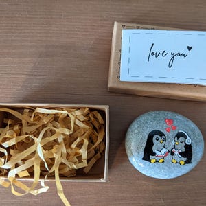 Penguin Pebble Romantic Gift for Girlfriend Boyfriend Small Anniversary ...