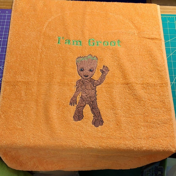 Baby Groot Embroidery Design 3 Sizes - Kids Groot Wood Figure Winking ...