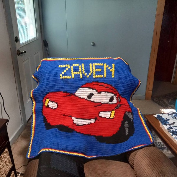 C2C Racing Car Crochet Pattern / C2C Graphgan / C2C Boy Crochet Blanket ...