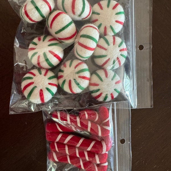 Felt Peppermint Candies – Christmas Crafting Decor Set (10 Count) - Etsy