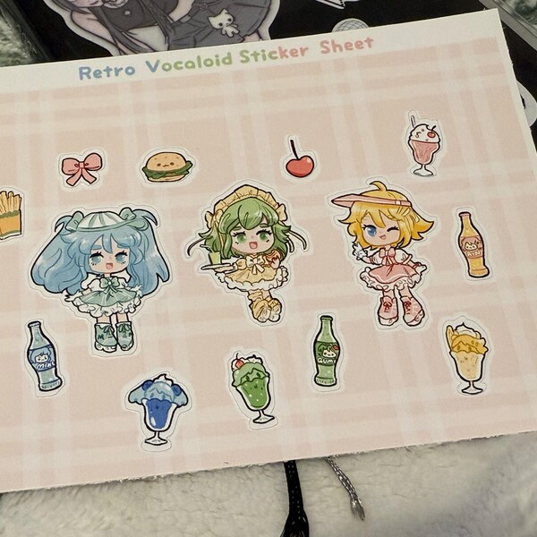 Cleffa Pink Friends Deco Sticker Sheet Cute Kawaii Aesthetic Nostalgia ...