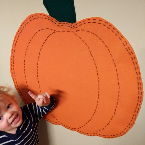 Kids Halloween Activity - Felt Jack O Lantern Pumpkin PATTERN - No Sew ...