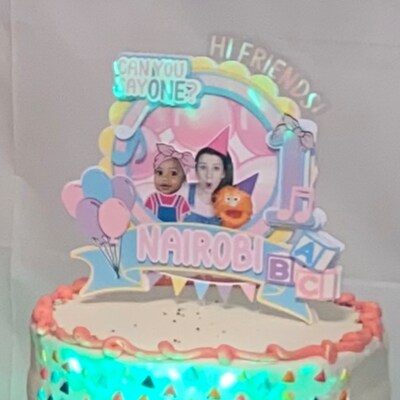 Ms. Rachel Cake and Cupcake Toppers in Bright Colors, Colorful Ms ...