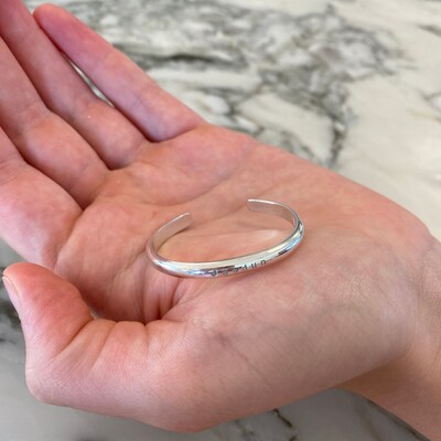 Baby, Toddler or Child's Sterling Silver Personalized Handstamped Cuff ...