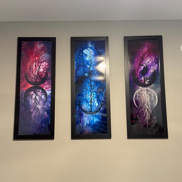 Mirror of Lost Souls Deep Blue Wall Art Print Dark Bridge Over Forlorn ...