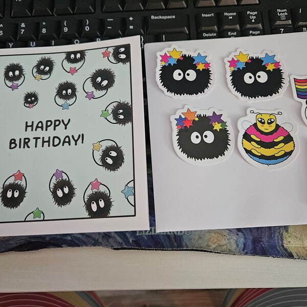 Soot Sprite Birthday Greetings Card Studio Ghibli Birthday Card Anime ...
