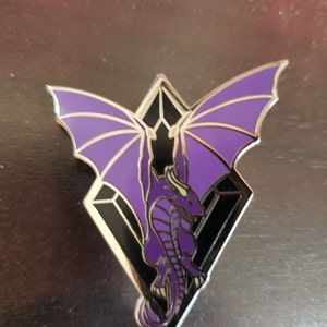 Flying Dragon Hard Enamel Pin Wyvern Pin Fantasy Pin Dragon - Etsy