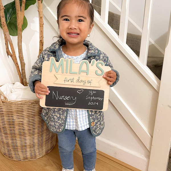 Personalised Last Day of Nursery, Reception, School Keepsake Wooden ...