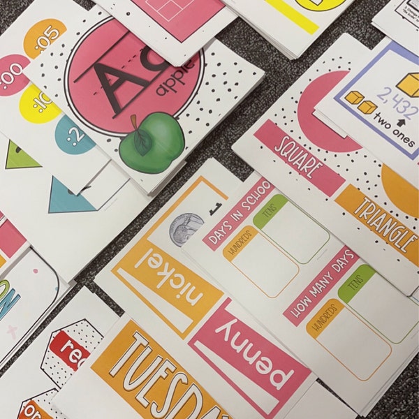 Bright Classroom Decor Bundle: Elementary Printable and Editable - Etsy