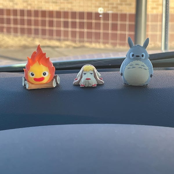 3D Printed Heen Ghibliprint Mini Figure Anime Howls Moving Castle ...