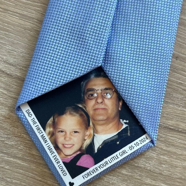 Custom Photo Tie Patch Father of the Bride Groom Gift Neck Ties for ...