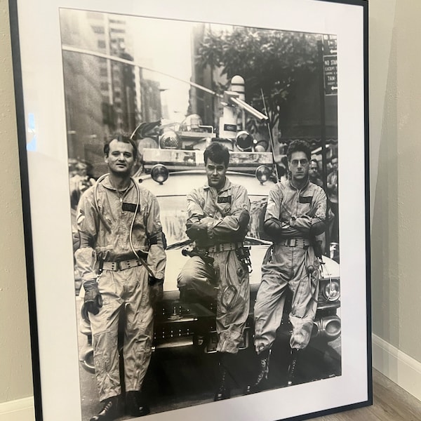 Ghostbusters Retro Movie Poster With Original Cast. Classic Film Scene ...