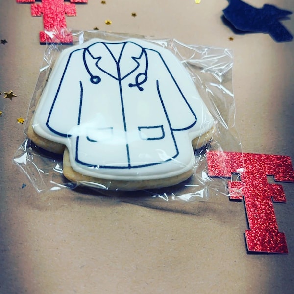 12 Count White Doctor Coat Jacket Dr Cookie Healthcare Lab Coats Themed ...