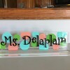 Personalized Desk Name Plate, Teacher Gift, Polka Dot Desk Name Plate ...