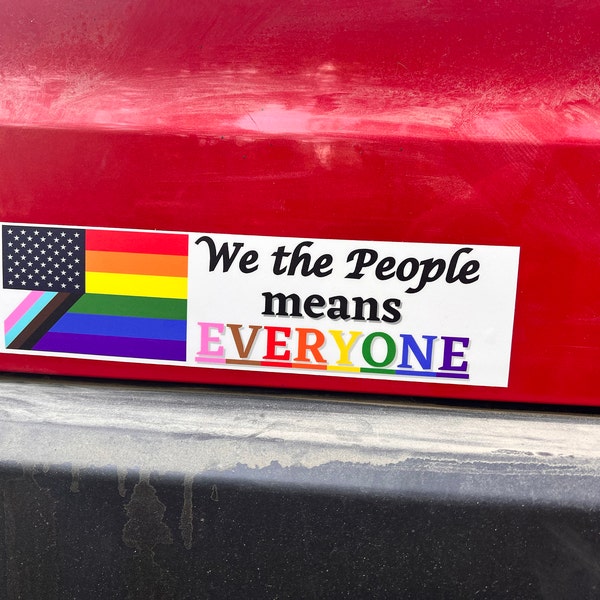 Trans Rights Sticker, LGBTQ Bumper Sticker, Bi Pride, Gay Ally, Social ...