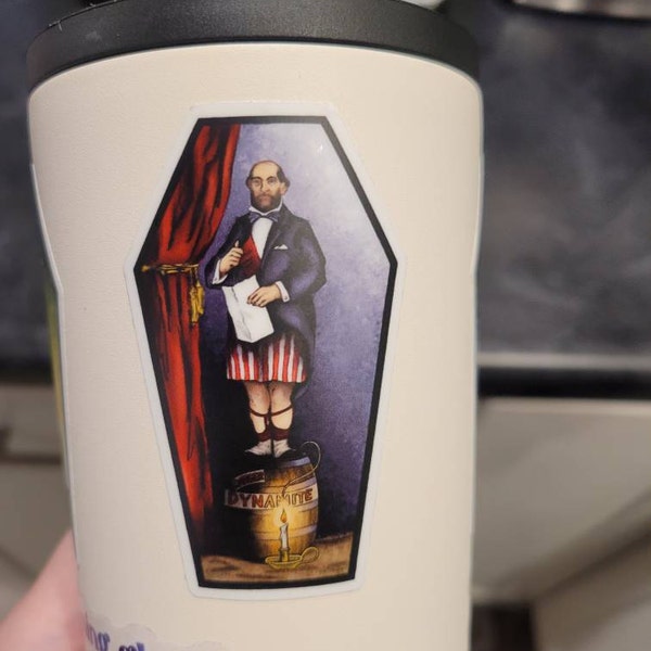 Doomed Powder Keg Politician 3” X 1.75” Coffin Die Cut Vinyl Sticker - Etsy