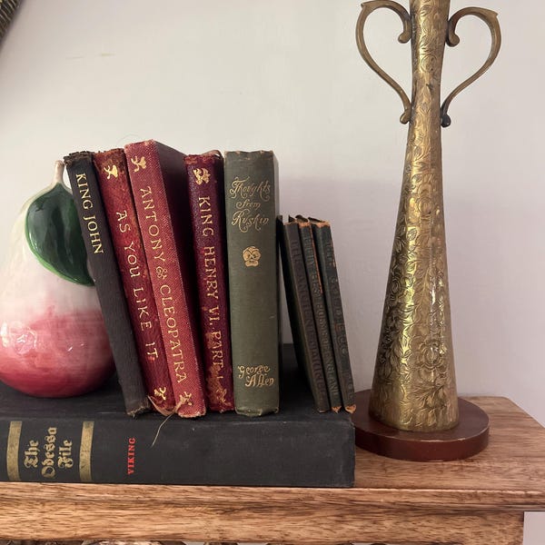 Antique Little Leather Library 1920's Mini Classic Books - Etsy