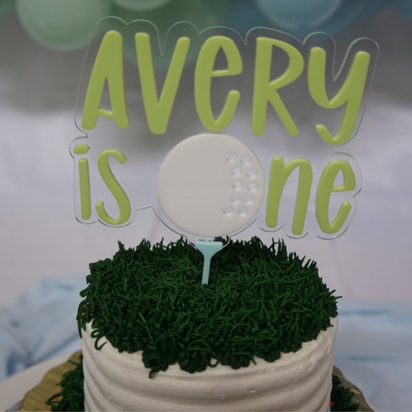 Golf Theme, Golf Party, Hole in One, Kids Party, Cake Topper, Golf Cake ...