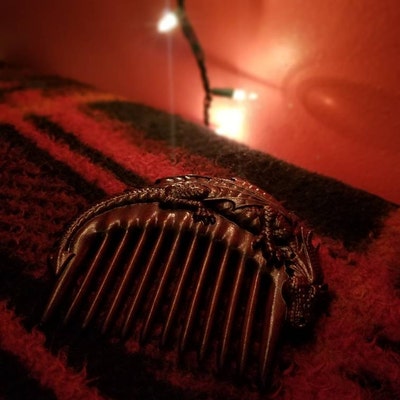 Dragon Wooden Comb, Dragon Design Comb, Wood Beard Comb, Wooden Hair ...