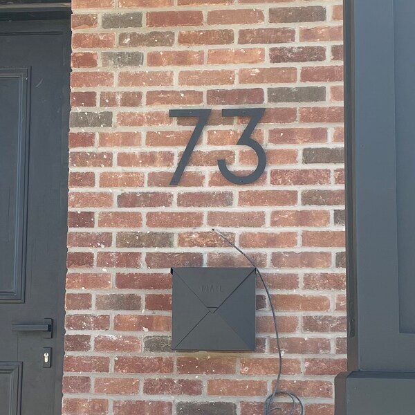 10 Inch Metal House Numbers | Address Sign Numbers | Modern Address ...