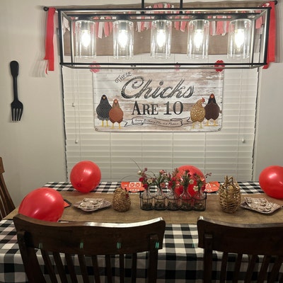 Chicken Birthday Banner, Barnyard Party Decor, Farm Birthday, This ...
