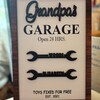 Personalized Grandpa's Garage With Kids Name Wooden Sign, Custom Garage ...