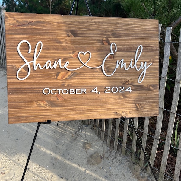 Wedding Signage, Wedding Sign, Custom 3D Wedding Sign, Wedding Welcome ...