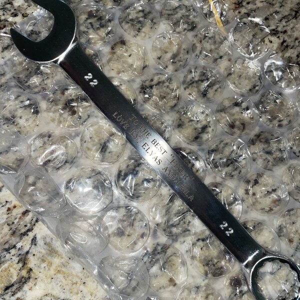Engraved Wrench, Custom Engraved Text or Logo, Personalized Design ...