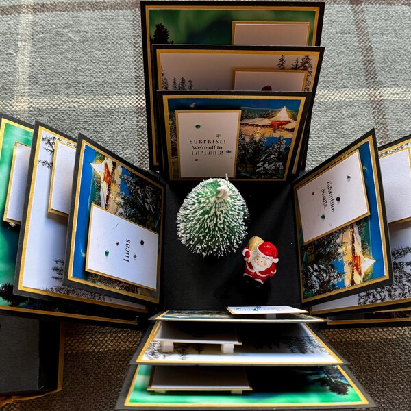 Navy Blue & Silver Exploding Wedding Invitation Boxes Luxury Invites ...