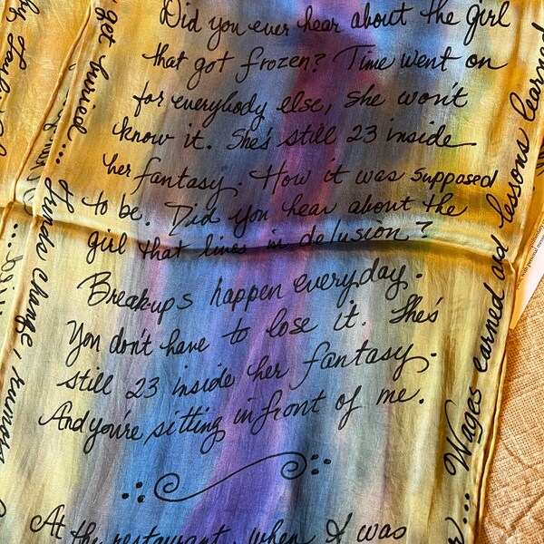 Iris Apfel Life Lessons and Quotes, Handwritten on a Hand Dyed Silk ...