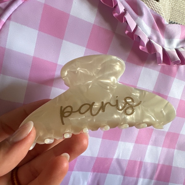 Personalized Hair Claw, Custom Hair Claw, Bridesmaid Gift Wedding Gift ...