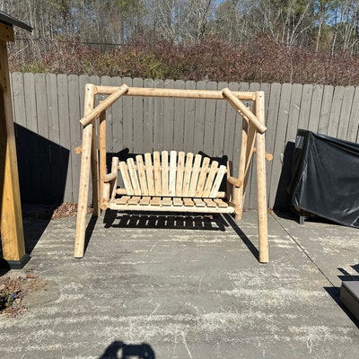 Cedar Rustic Log Arbor - Etsy