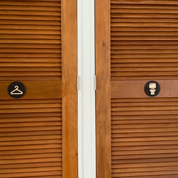 Changing Room or Coat Check Door Sign. Wooden Self-adhesive Plaque. - Etsy
