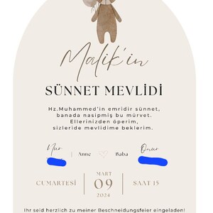 Sünnet Davetiyesi Sünnet Düğünü Davetiyesi - Etsy UK