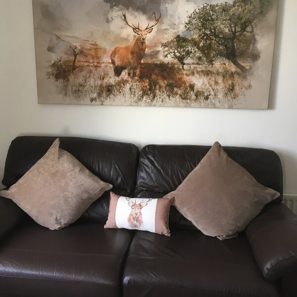 Stag Deer Landscape Highlands Panoramic CANVAS WALL ARTWORK Print Art ...