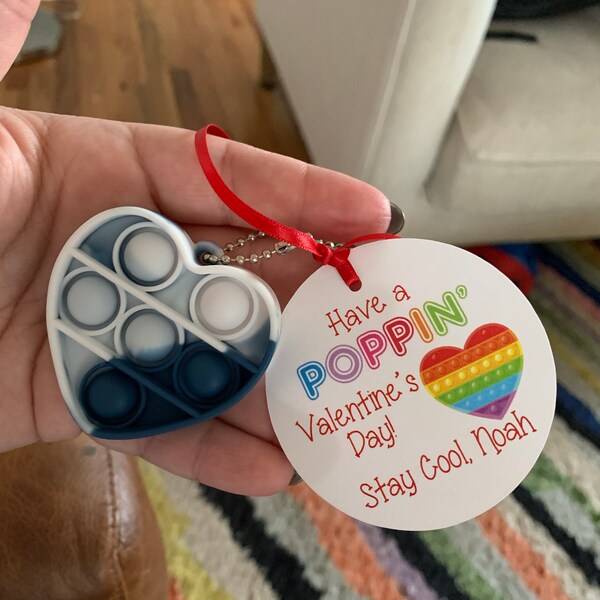 Pop It Valentine Tags, Kids School Valentines Day Pop It Tags ...
