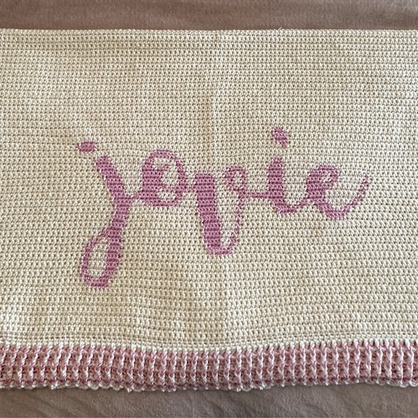 Custom Crochet Name Blanket Pattern, Pdf Crochet Blanket Tutorial, Baby ...