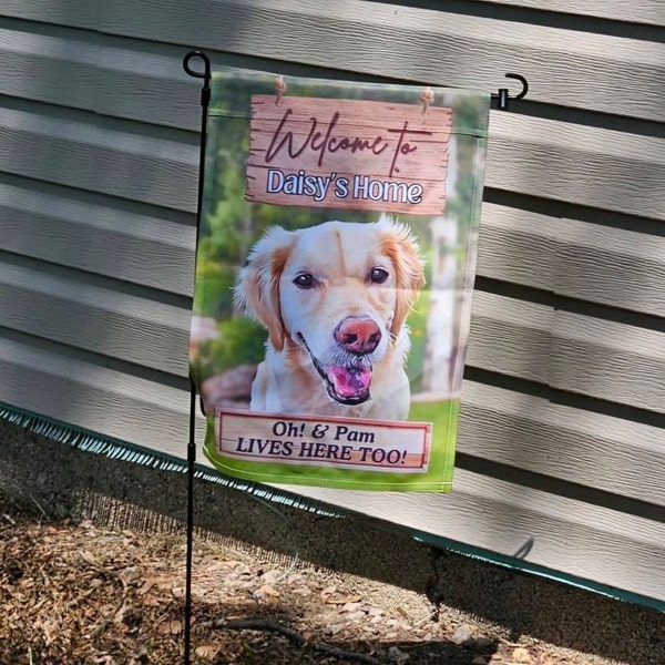 Personalized Dog Garden Flag Using Dog Photo, Custom Pet Loss 12x18 ...