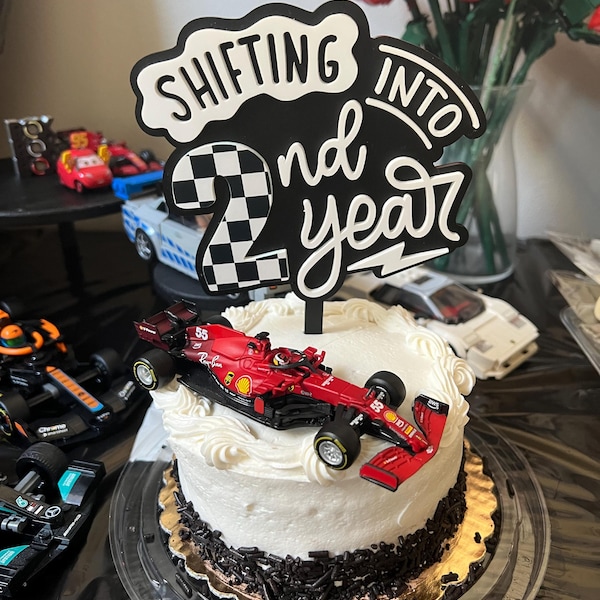 Dirt Bike Party Cake Topper | Birthday Party Decor | Shifting Into Gear ...