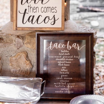Taco Bar Menu Sign, Fiesta Party Menu, Custom PRINTABLE 8x10/16x20 ...
