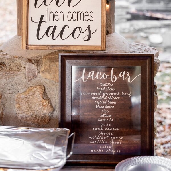 Taco Bar Menu Sign, Fiesta Party Menu, Custom PRINTABLE 8x10/16x20 ...