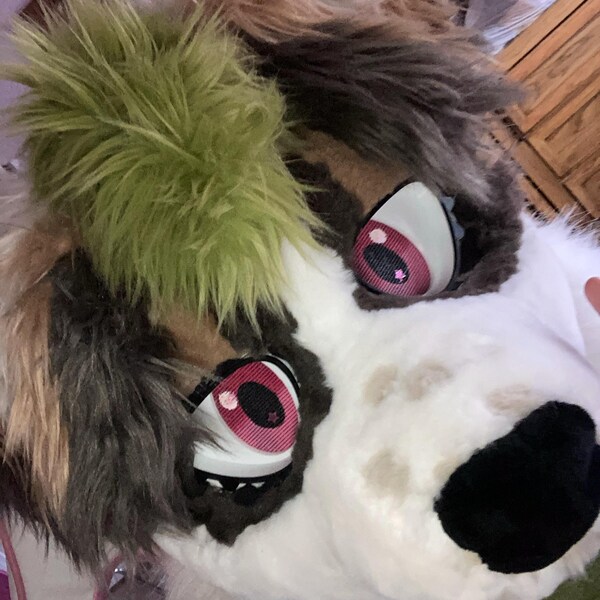 FREE SHIPPING 3D Printed Fursuit Costume Fire Flame Rage Eyeblanks ...