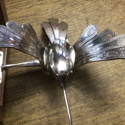 Cutlery Bird, Bird Figurine, Upcycled Silverware, Spoon Bird, Bird Made ...